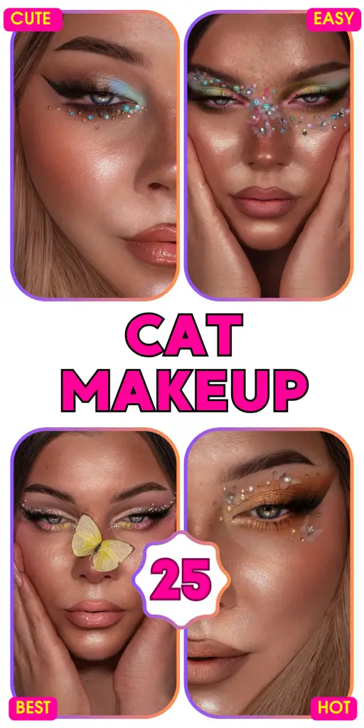 25 Cat Makeup Ideas for Halloween: Simple, Pretty, and Easy Looks for Women