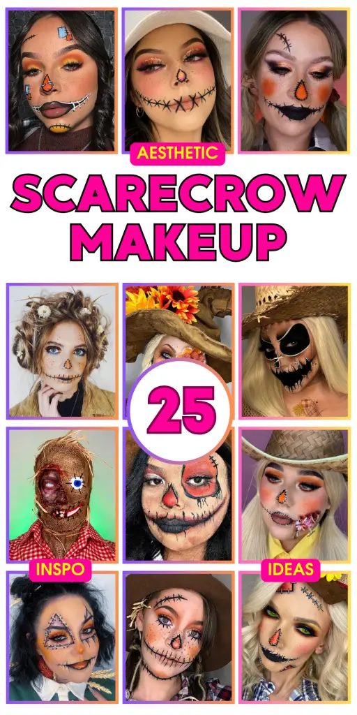 25 Scarecrow Makeup Ideas: Cute and Easy Halloween Looks for Women and Kids