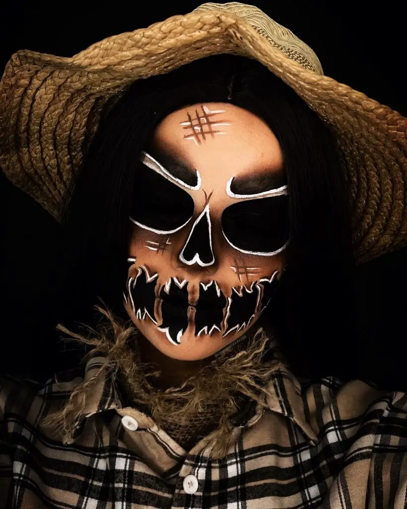 27 Scary Scarecrow Makeup Ideas for Women: Easy and Spooky Halloween ...