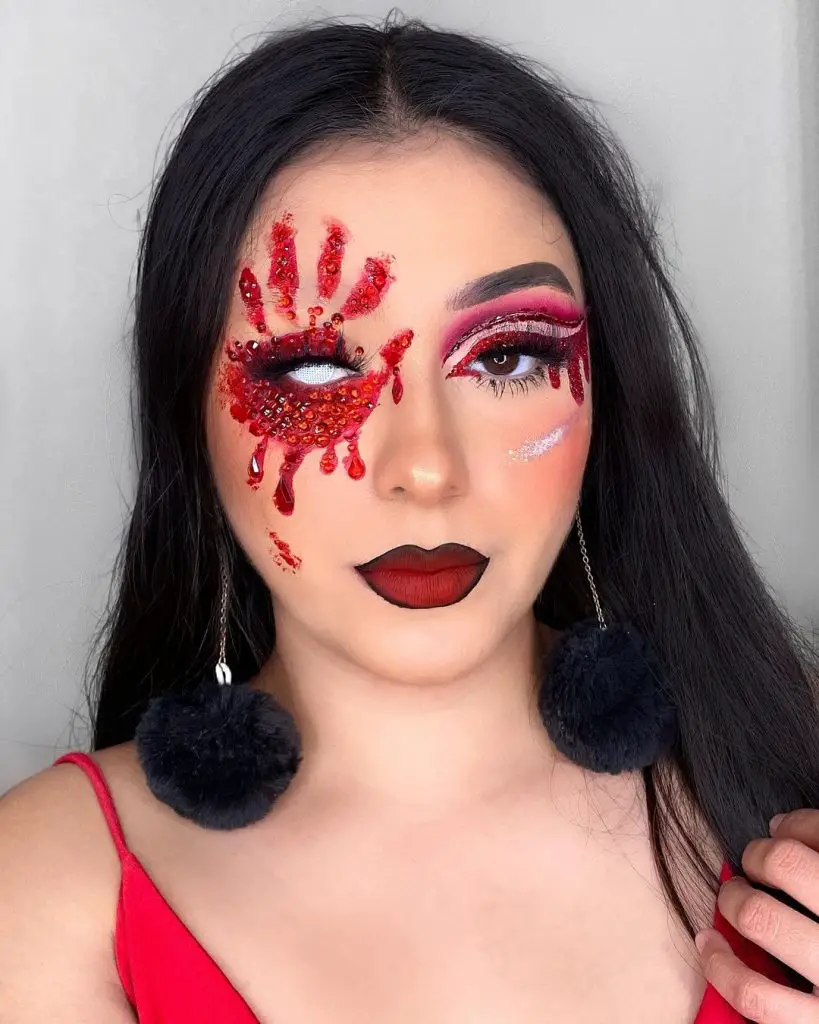 Red Halloween Makeup: 29 Creative and Spooky Ideas for Men, Women, and Kids