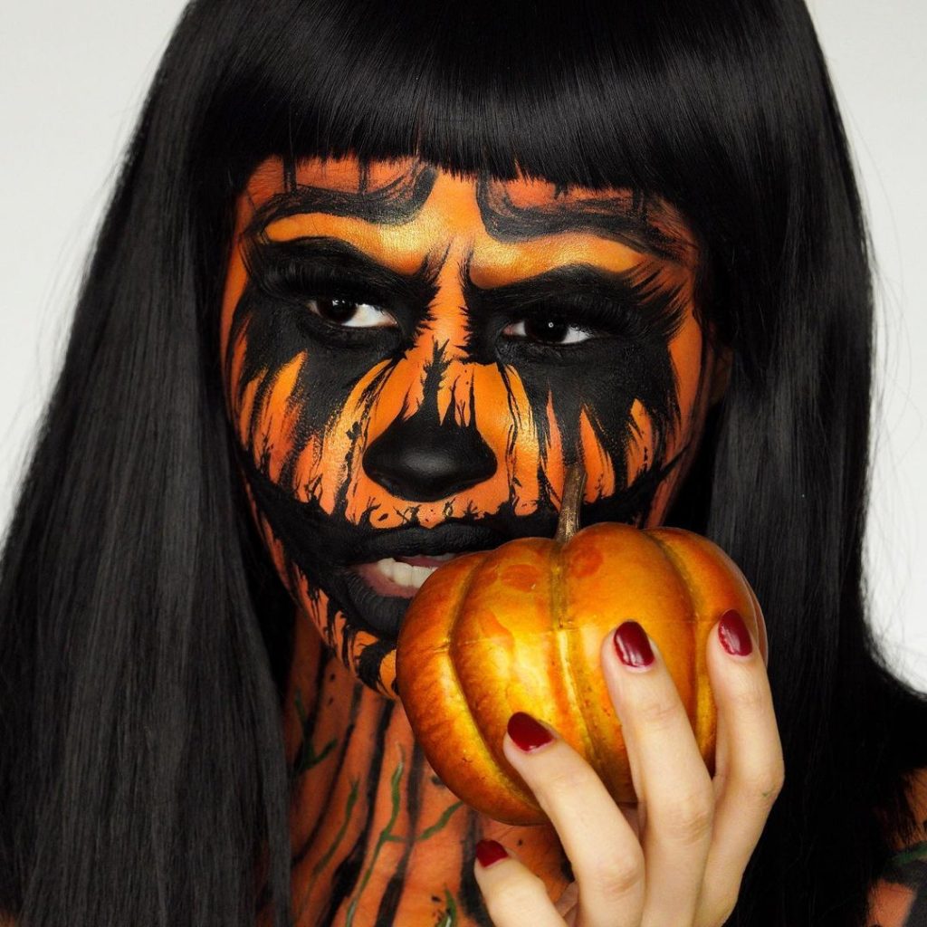 Pumpkin Head Makeup: 27 Creative and Easy Ideas for Halloween