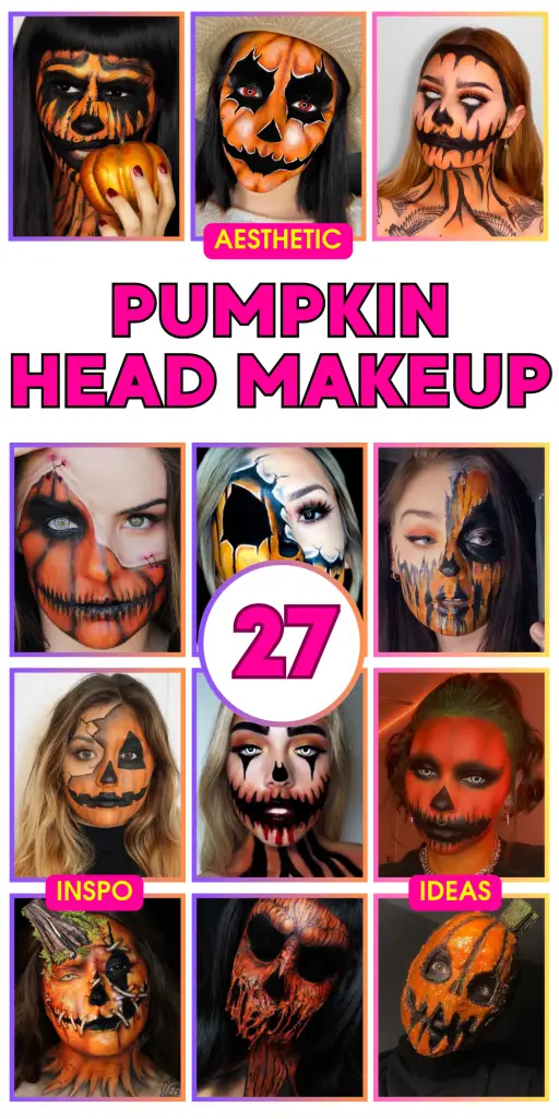 Pumpkin Head Makeup: 27 Creative and Easy Ideas for Halloween