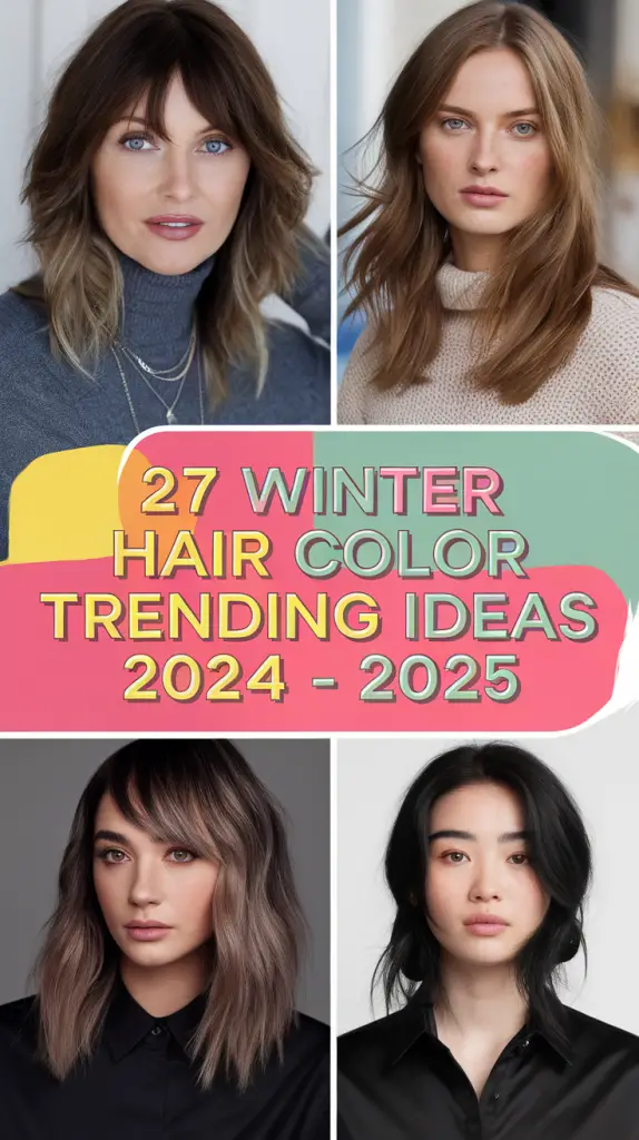 Winter Hair Color Trends 2024-2025: Brunette, Blonde, Balayage, Ombre ...