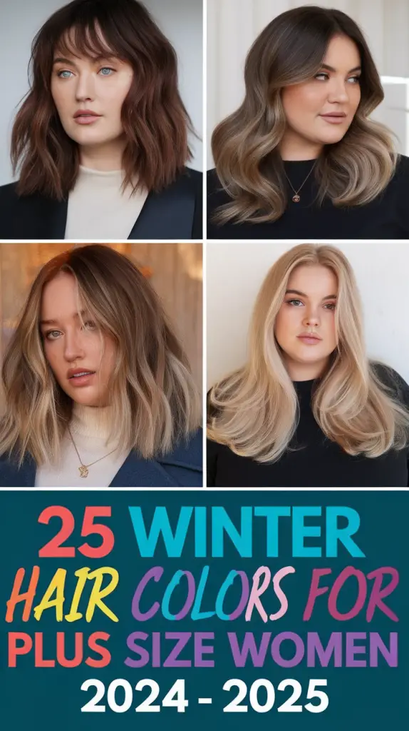 Best Winter Hair Colors for Plus Size Women with Round Faces 2024-2025 ...