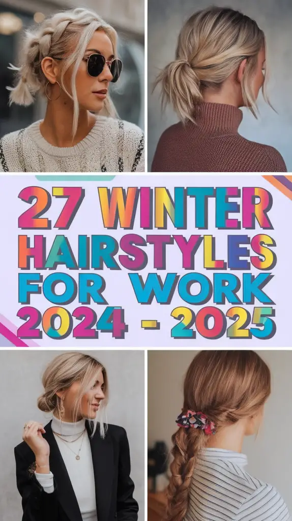 Easy Professional Winter Hairstyles for Work 2024-2025: Quick Updos ...