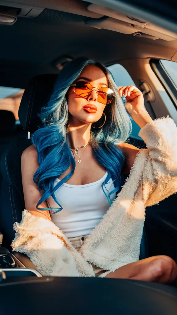 Trendy Blue Hairstyles for 2024: Sleek Bobs, Glamorous Waves, and ...
