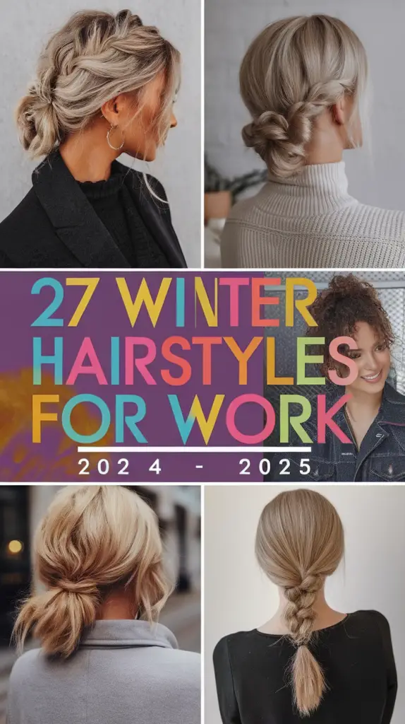 Easy Professional Winter Hairstyles for Work 2024-2025: Quick Updos ...