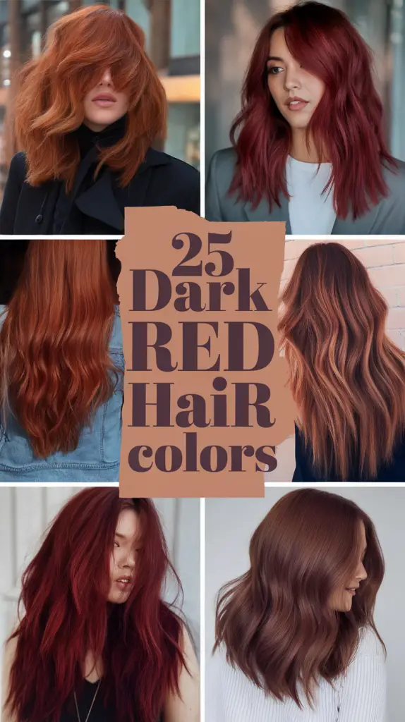 25 Stunning Dark Red Hair Color Ideas for Every Hair Pattern and Length ...