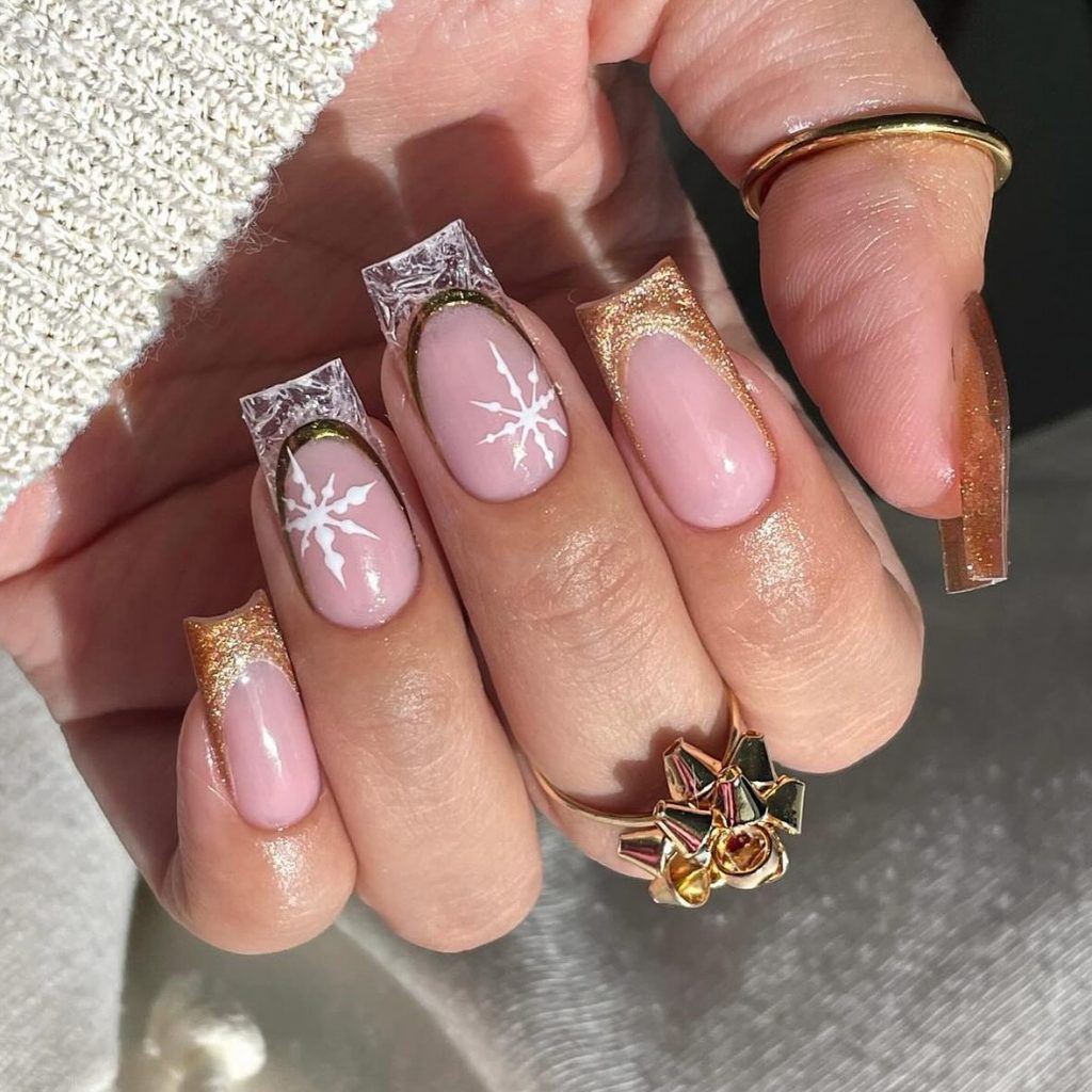 Top 27 Acrylic Winter Nails Ideas 2024-2025: Almond, Coffin, Square ...