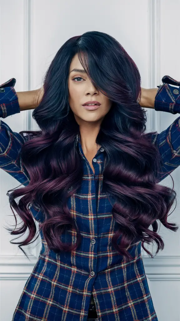 Explore Stunning Black Cherry Hair Colors with Highlights, Curls, and ...