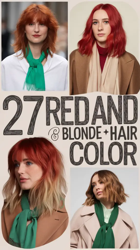 27 Stunning Red and Blonde Hair Color Ideas: Peekaboo, Ombre, Curly ...