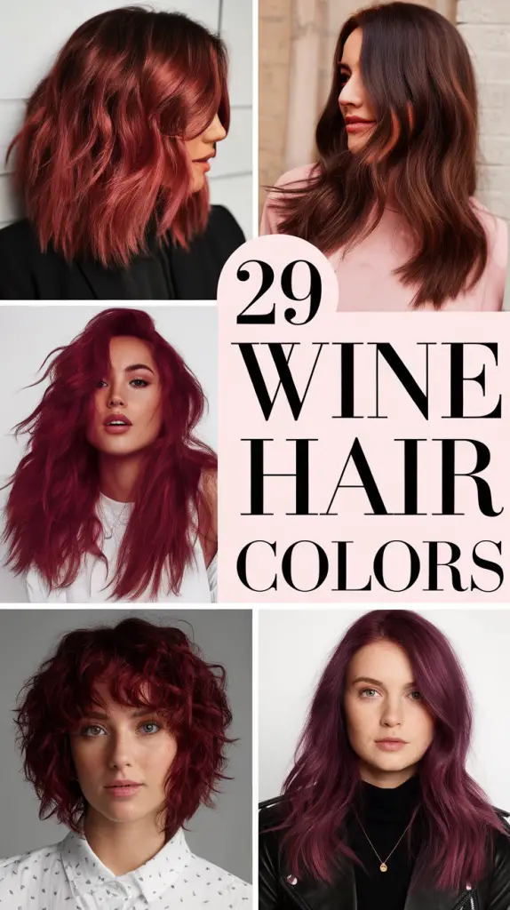 Discover the Best Wine Hair Colors: Cherry Red, Burgundy Highlights ...