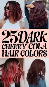 Dark Cherry Cola Hair Colors: Balayage, Highlights, Money Pieces, and ...