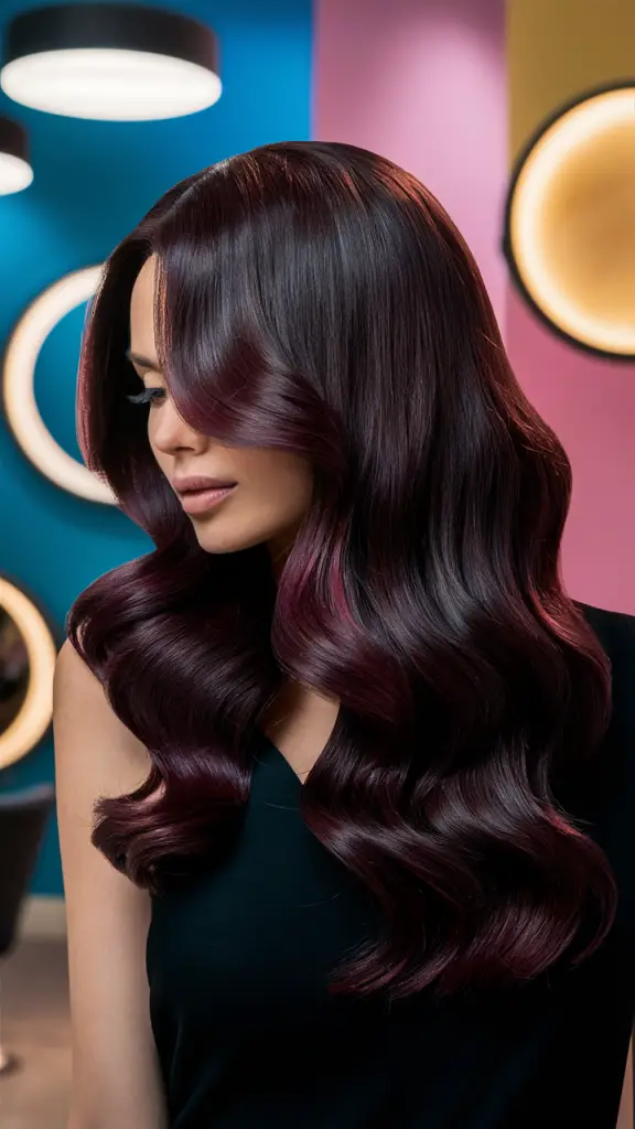 Dark Cherry Cola Hair Colors: Balayage, Highlights, Money Pieces, and ...