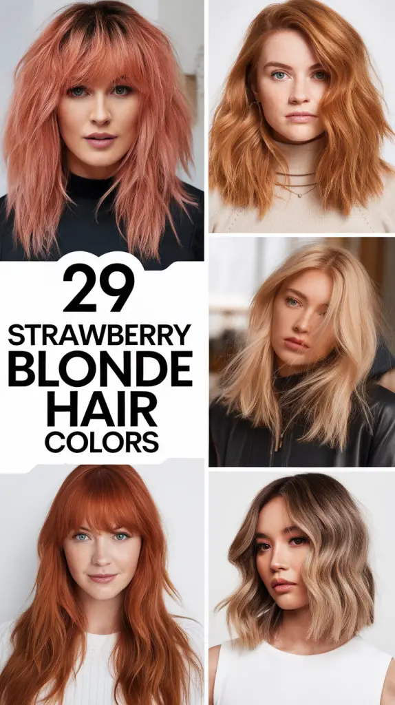 Best Strawberry Blonde Hair Colors: Ideas for Light, Dark, Rose Gold ...