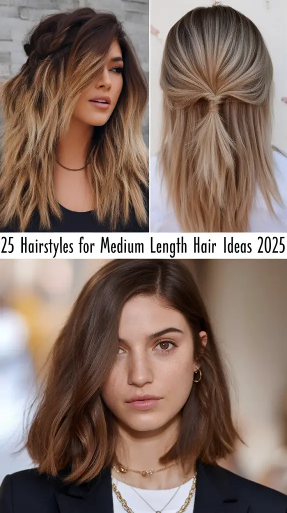 25 Hairstyles for Medium Length Hair Ideas 2025 - Easy, Prom, Indian ...