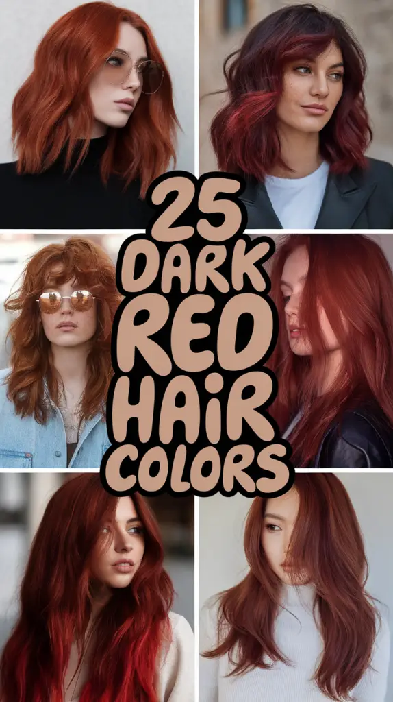25 Stunning Dark Red Hair Color Ideas for Every Hair Pattern and Length ...