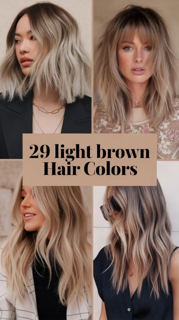 Best Light Brown Hair Colors and Ideas: Highlights, Chocolate, Caramel ...