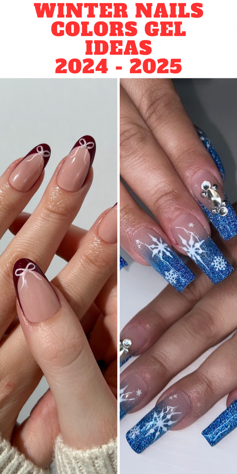 Top 25 Winter Nail Colors and Gel Ideas 2024-2025: Trendy, Christmas ...
