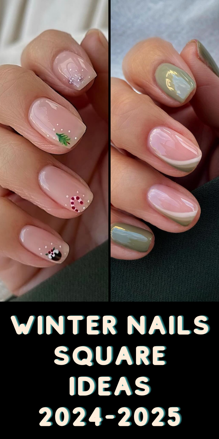Trendy Winter Nails Square Ideas 2024-2025: Elegant Acrylic, Ombre ...
