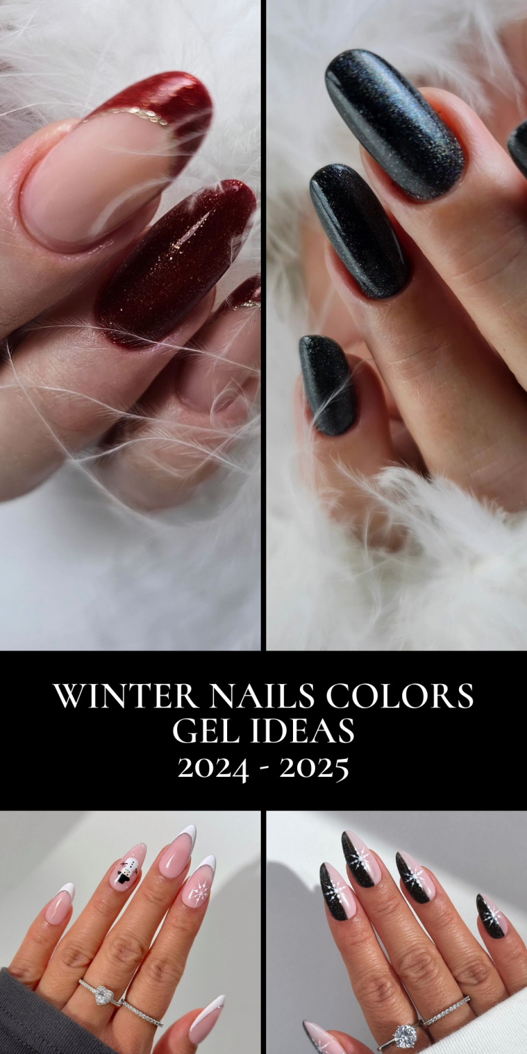 Top 25 Winter Nail Colors and Gel Ideas 2024-2025: Trendy, Christmas ...