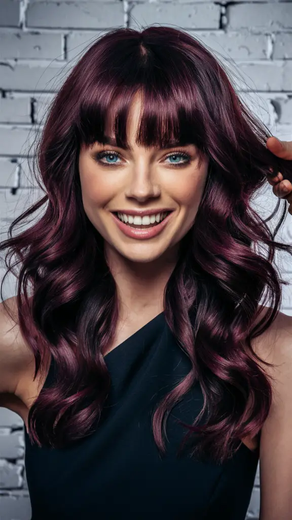 Explore Stunning Black Cherry Hair Colors with Highlights, Curls, and ...
