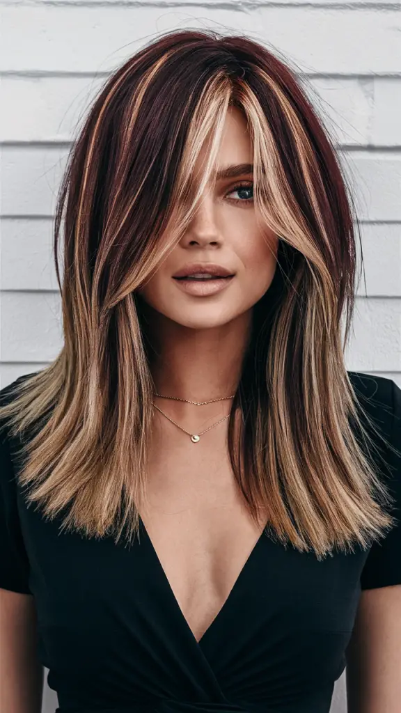 Dark Cherry Cola Hair Colors: Balayage, Highlights, Money Pieces, and ...