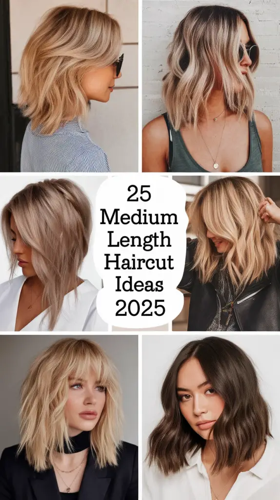 Top Medium Length Haircut Ideas 2025 for Women: Styles for Round Faces ...