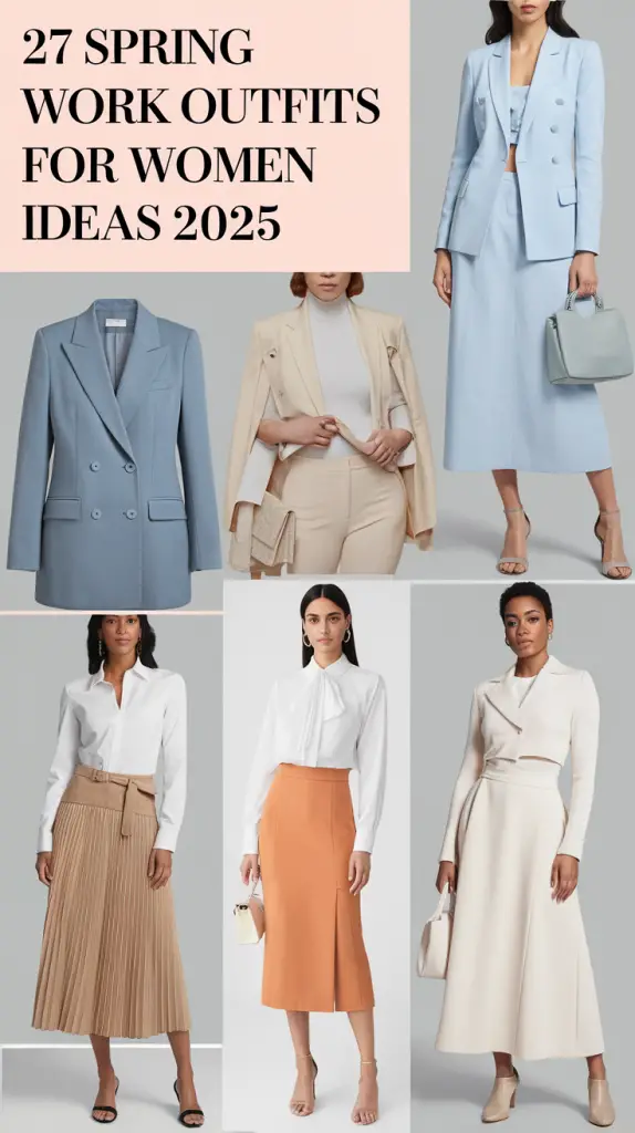 Spring Work Outfits for Women 2025 - Office Chic, Business Casual, and ...