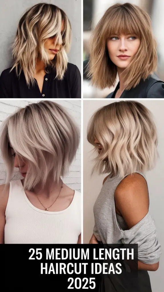 Top Medium Length Haircut Ideas 2025 for Women: Styles for Round Faces ...