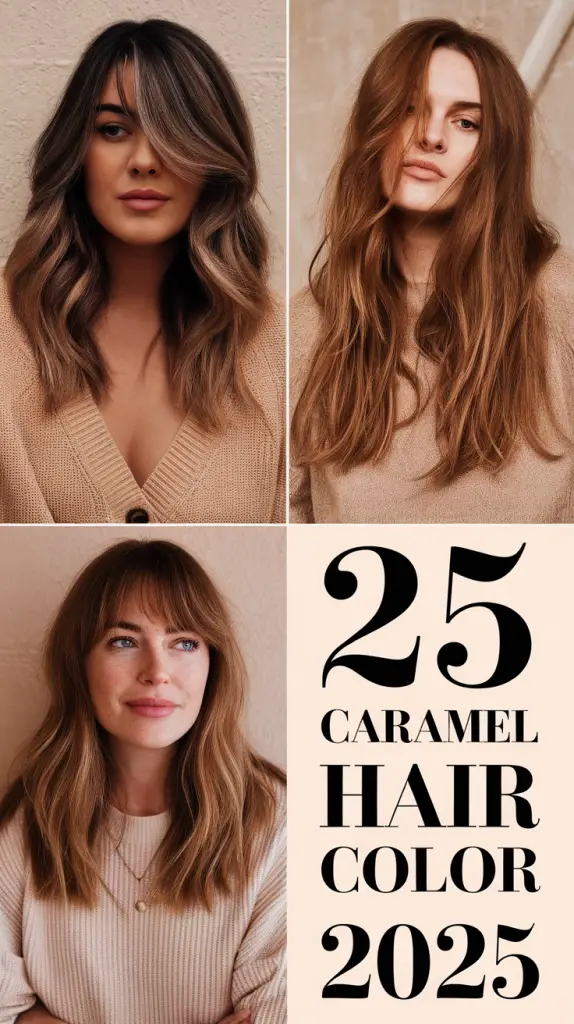 Top Caramel Hair Color Ideas 2025: Honey, Golden, Auburn, Highlights ...