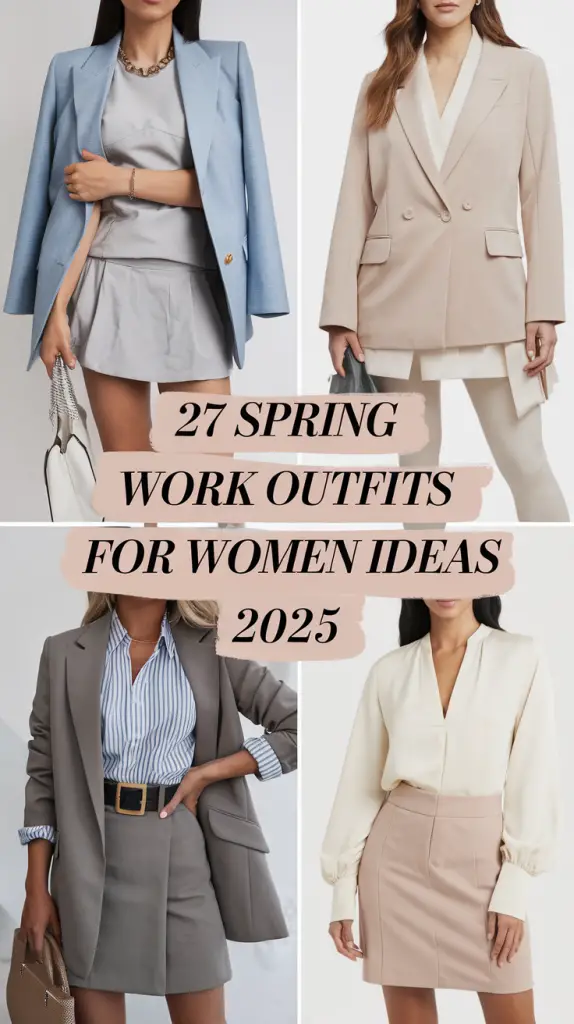 Spring Work Outfits for Women 2025 - Office Chic, Business Casual, and ...