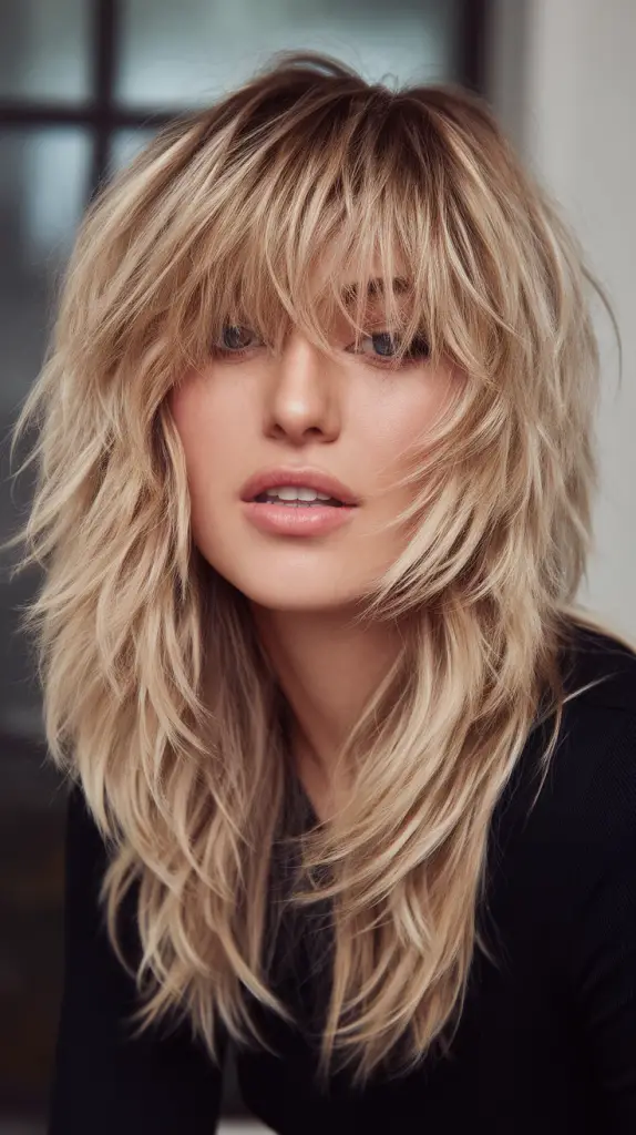 Best Mid-Length Hair with Layers and Curtain Bangs 2025 - Styling Ideas ...