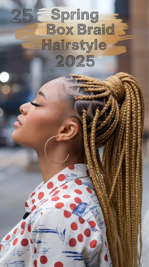 25 Trendy Spring Box Braid Hairstyles 2025: Knotless, Jumbo, Cornrow ...