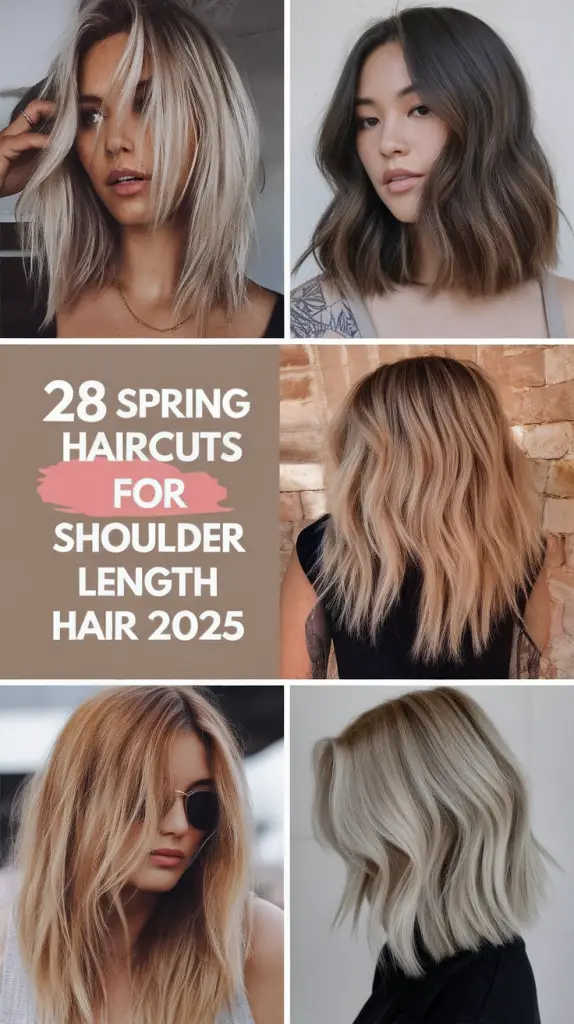 Top 28 Spring Haircuts for Shoulder-Length Hair 2025: Layers, Bangs ...