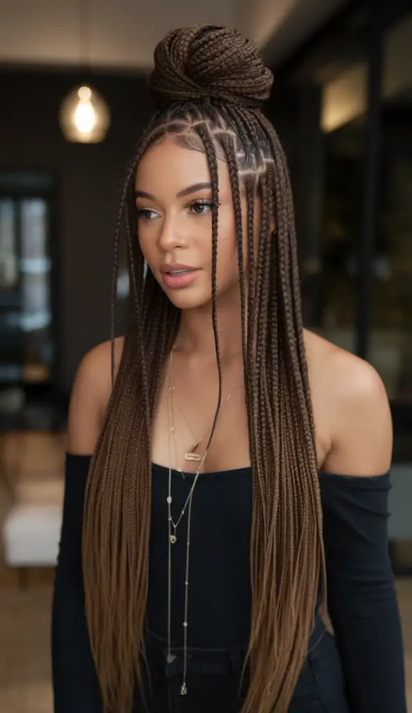25 Trendy Spring Box Braid Hairstyles 2025: Knotless, Jumbo, Cornrow ...
