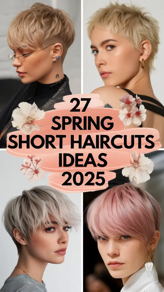 Spring Short Haircuts Ideas 2025 for Women: Layers, Bangs, Wavy, Curly ...