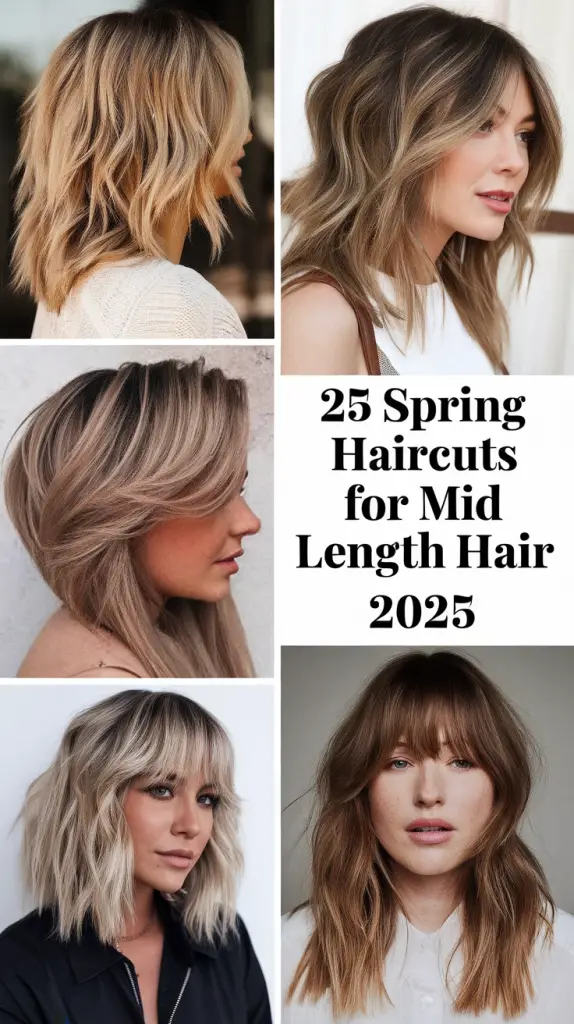Spring Haircuts for Mid Length Hair 2025 - Trendy Medium Styles for ...