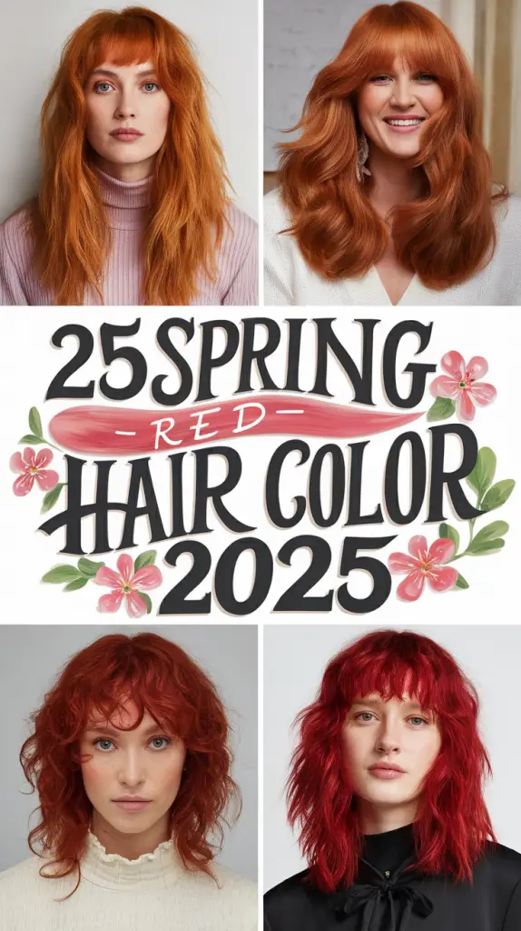 Spring Red Hair Color 2025 Trends for Women Brunette and Blonde Palette ...