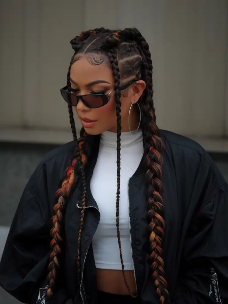 25 Trendy Spring Box Braid Hairstyles 2025: Knotless, Jumbo, Cornrow ...