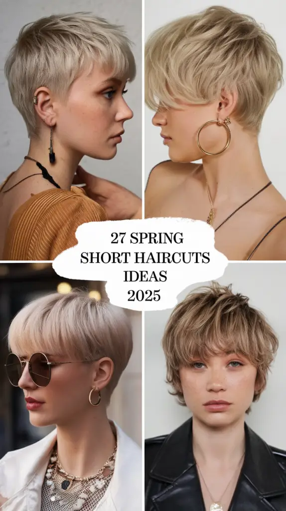 Spring Short Haircuts Ideas 2025 for Women: Layers, Bangs, Wavy, Curly ...