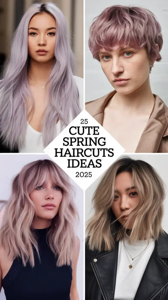 Cute Spring Haircuts Ideas 2025 for Teens and Women with Medium, Long ...