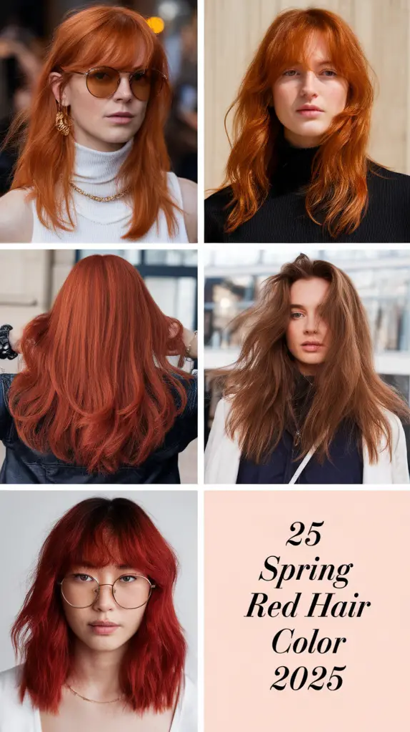 Spring Red Hair Color 2025 Trends for Women Brunette and Blonde Palette ...