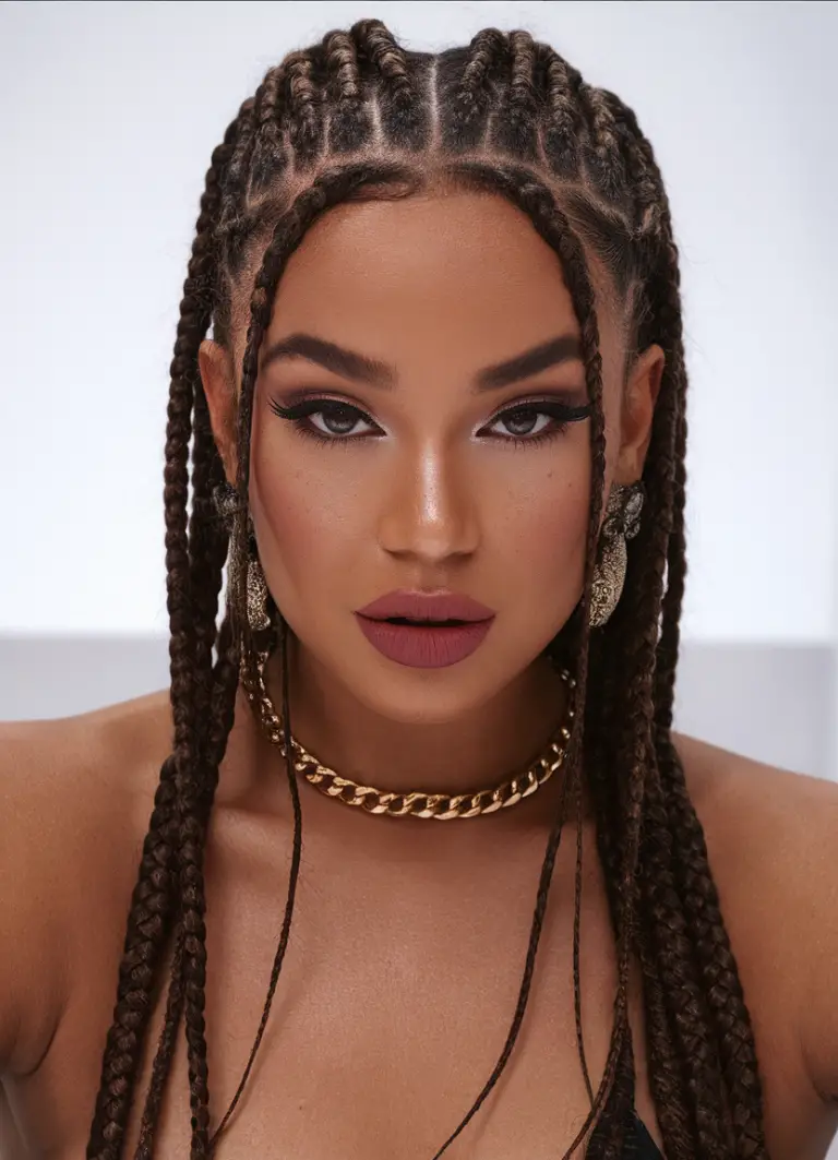 25 Trendy Spring Box Braid Hairstyles 2025: Knotless, Jumbo, Cornrow ...