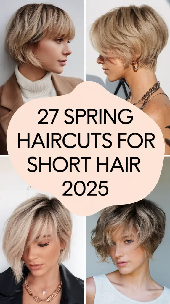 Spring Haircuts for Short Hair 2025: Trendy Styles with Bangs, Layers ...