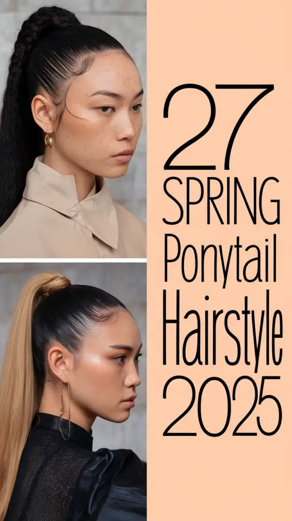 Spring Ponytail Hairstyle 2025 – Sleek, Braided, Messy & Elegant Looks ...