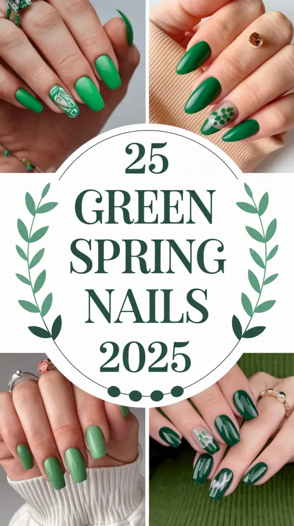25 Green Spring Nails Ideas 2025 – Trendy and Simple Designs for March ...