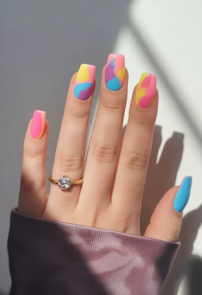 25 April Nails Color Ideas 2025 – Solid, Ombre, Colored French, Gel ...